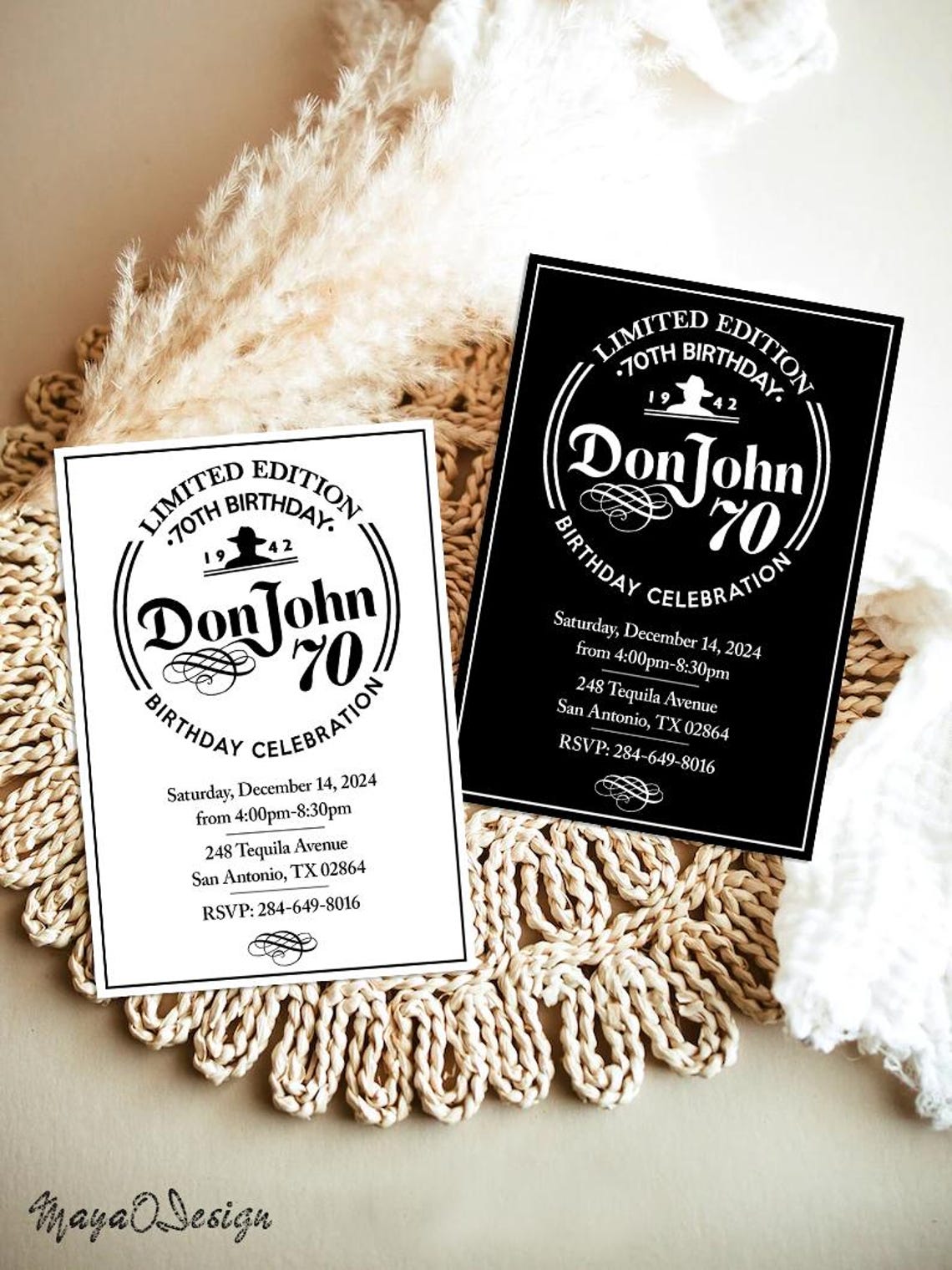 Don Julio 70th Anniversary Birthday Invitation, Don Julio Card ...