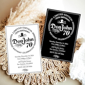 Don Julio 70th Anniversary Birthday Invitation, Don Julio Card ...