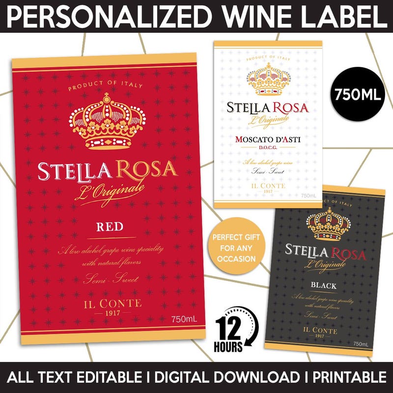 Stella Rosa Label - Etsy