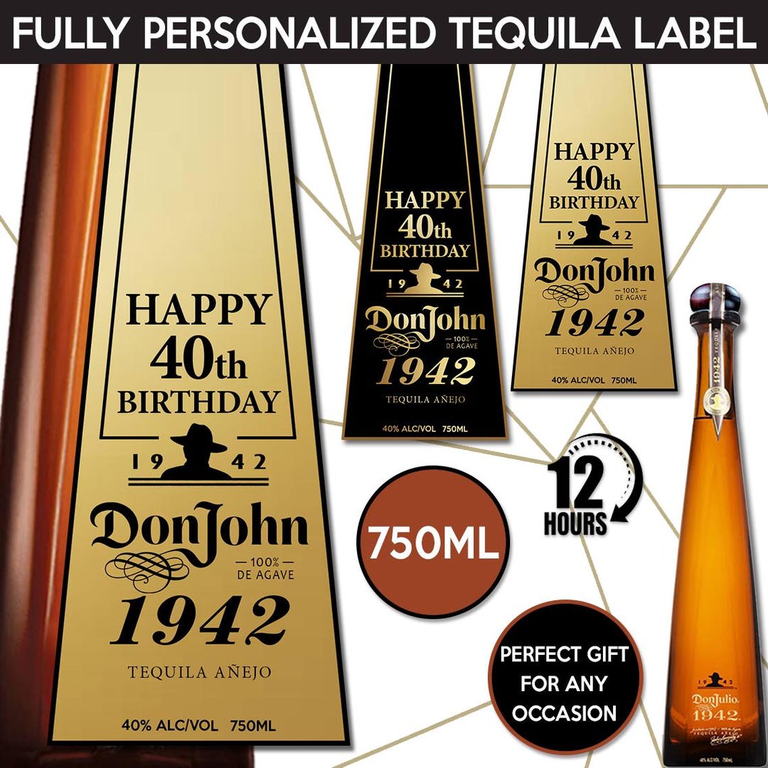 Don Julio 1942 Label, Don Julio Logo, Personalized and Printable ...