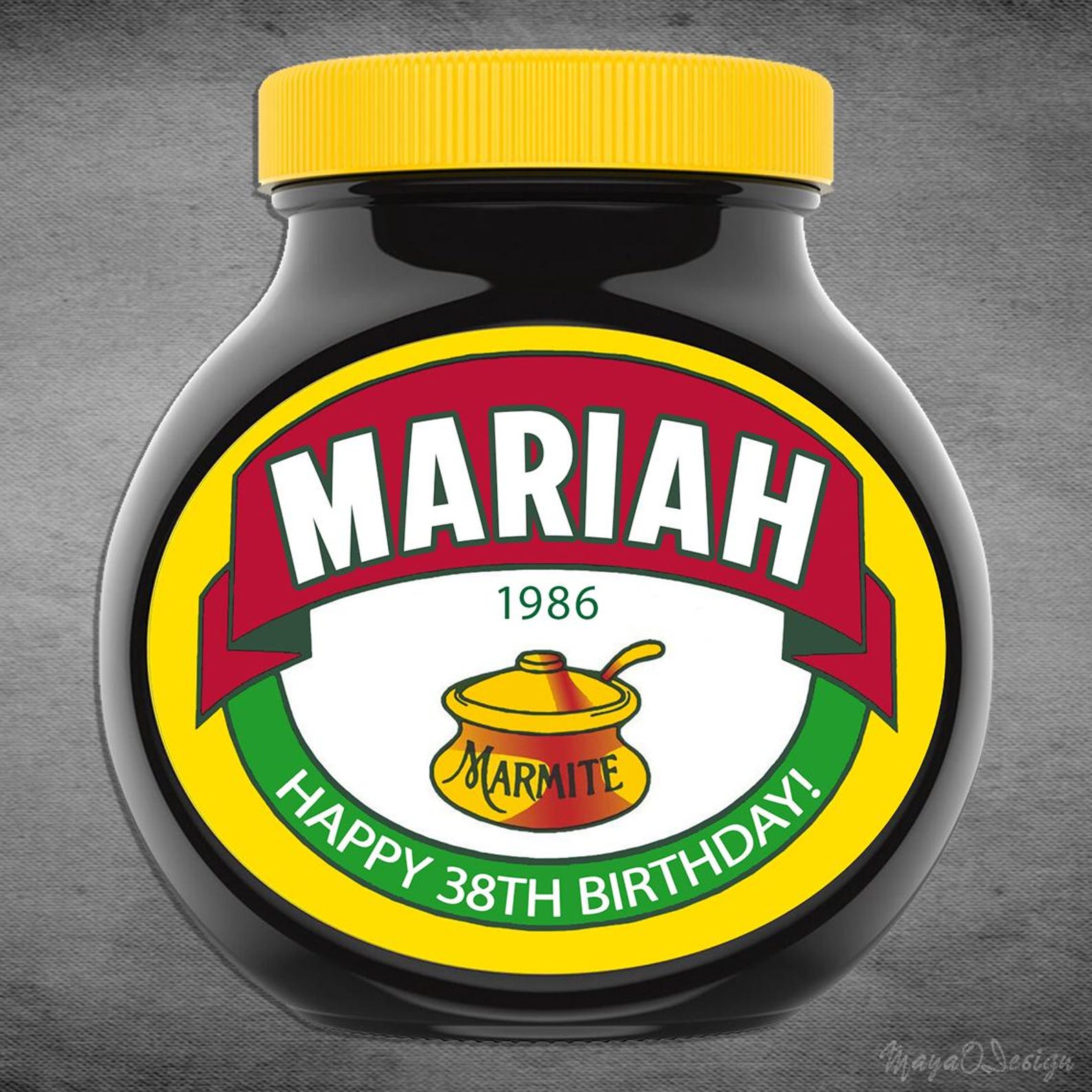 Marmite Jar Label Replica, Custom Marmite Label, Personalized Template ...