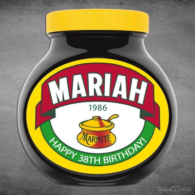 Marmite Jar Label Replica, Custom Marmite Label, Personalized Template ...