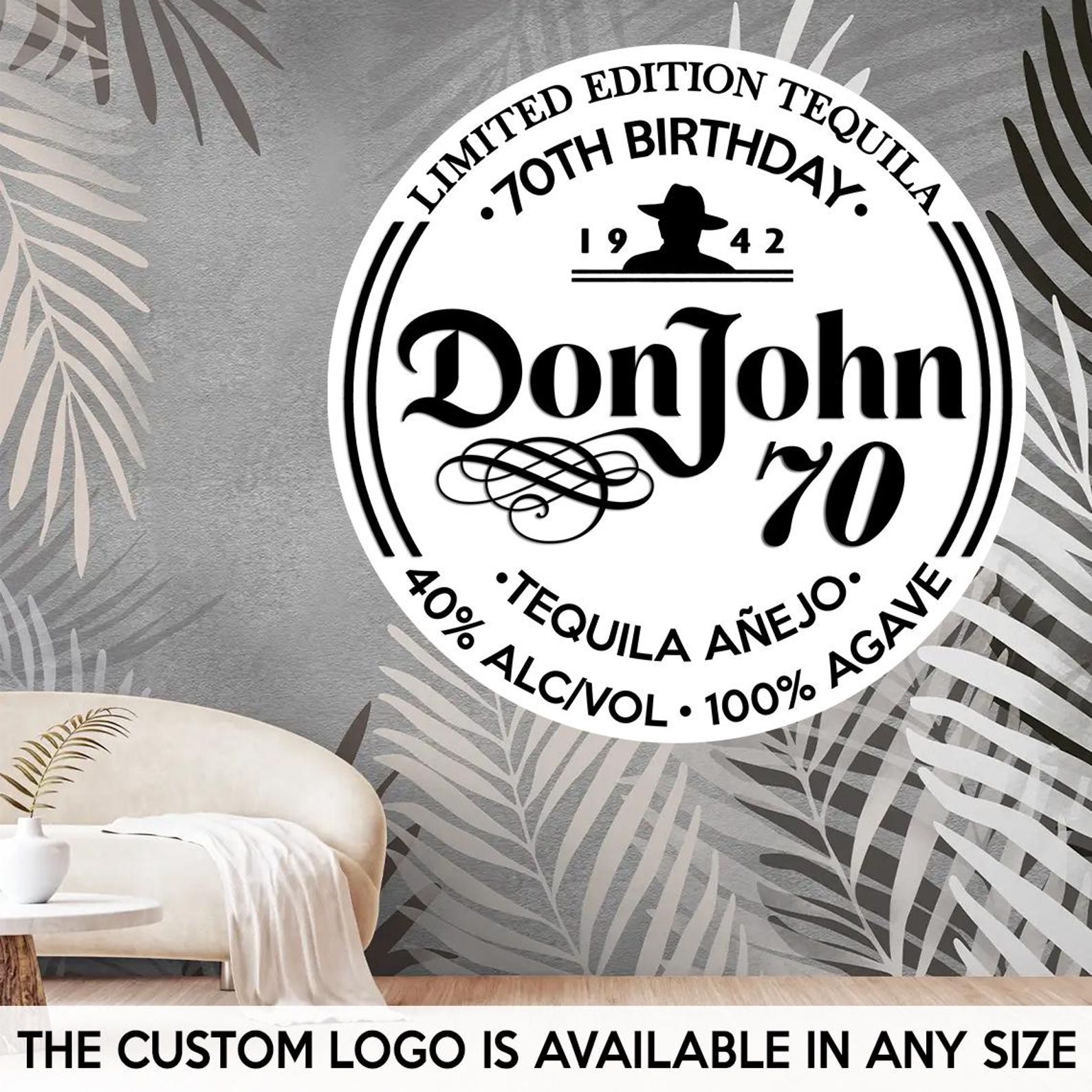 Don Julio 70th Anniversary Label , Don Julio Jar Label, Personalized ...