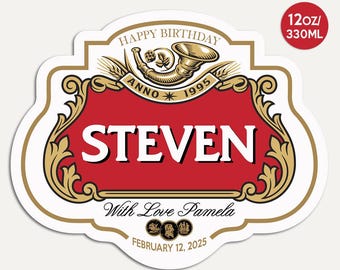 Beer Label Replica, Custom Beer Label, Personalized Template, Digital ...
