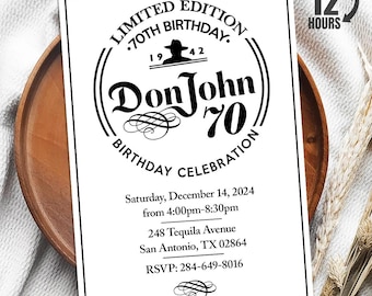 Don Julio 70th Anniversary Birthday Invitation, Don Julio Card ...