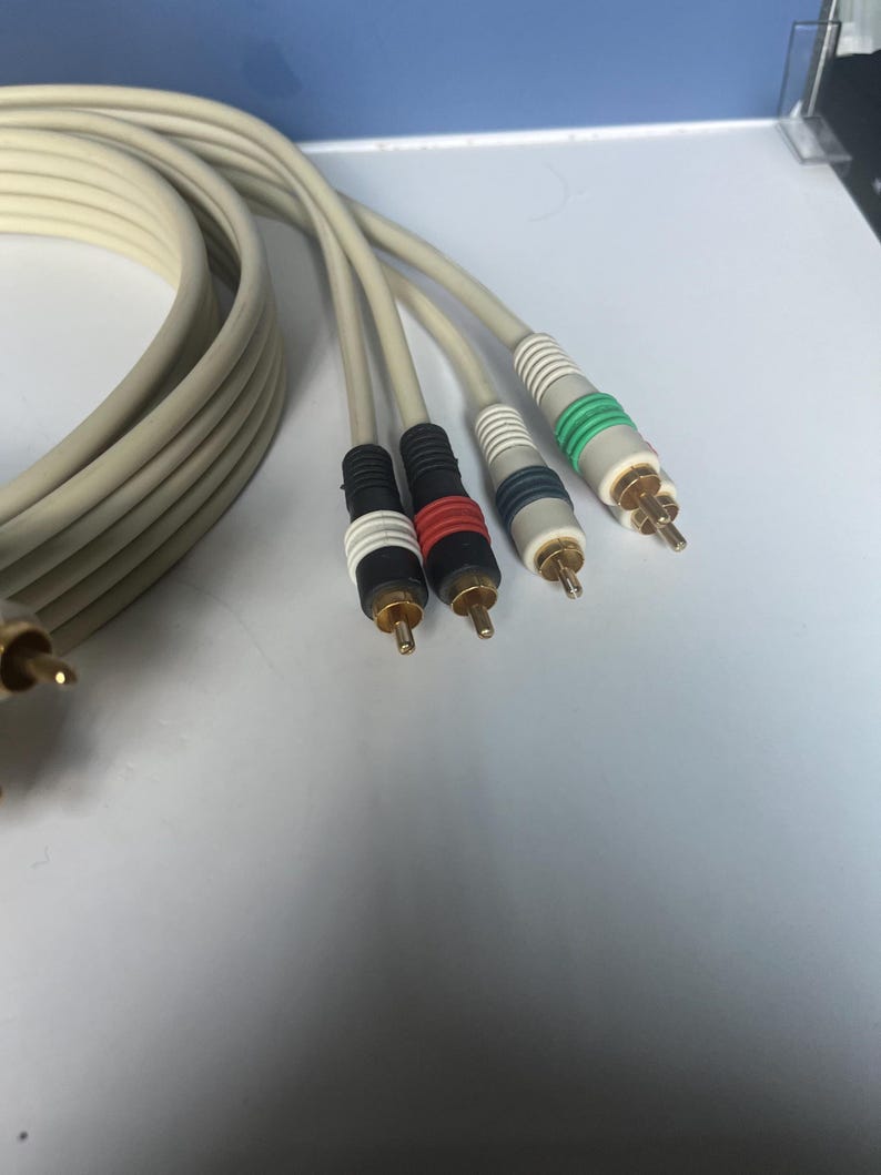 6ft RCA Component Red Green Blue Gold Plated Cable for AV Stereo ...