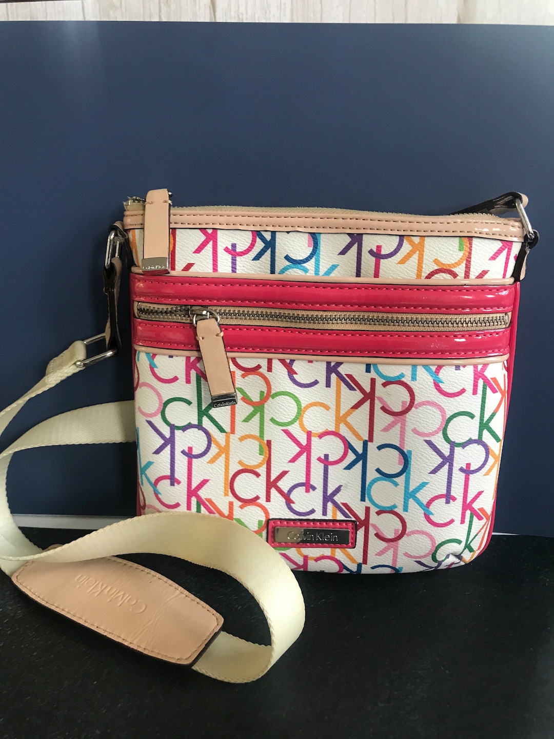 Calvin Klein CK Signature Logo Monogram Crossbody Sling Bag Purse - Etsy