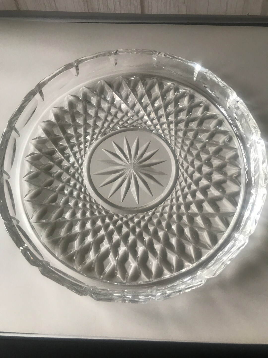 Vintage Waterford Crystal Round Tray Lismore Vanity Tray - Etsy
