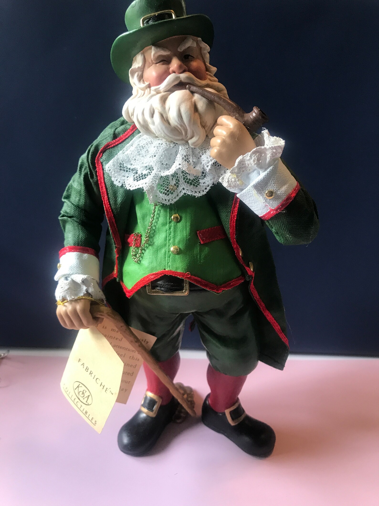 KSA Adler Collectible Fabriche Santa Irish Eyes Are Smiling Musical ...