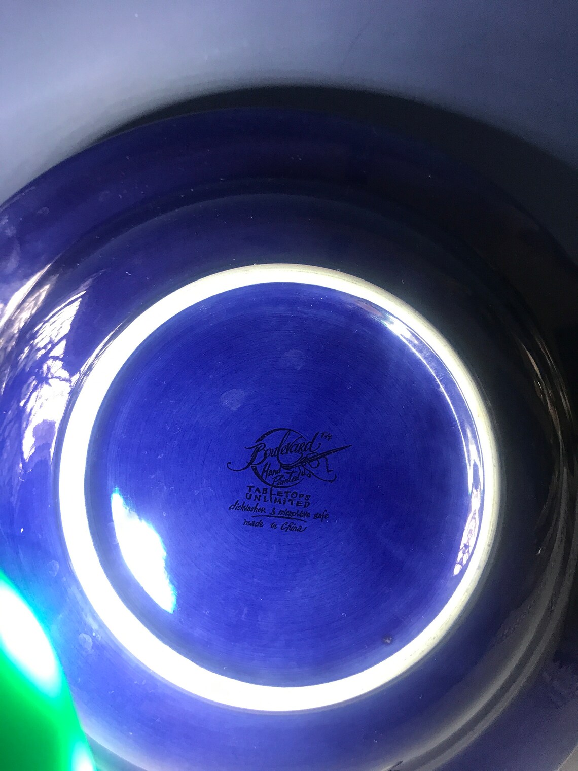 10” Colbalt Blue Plate - Etsy