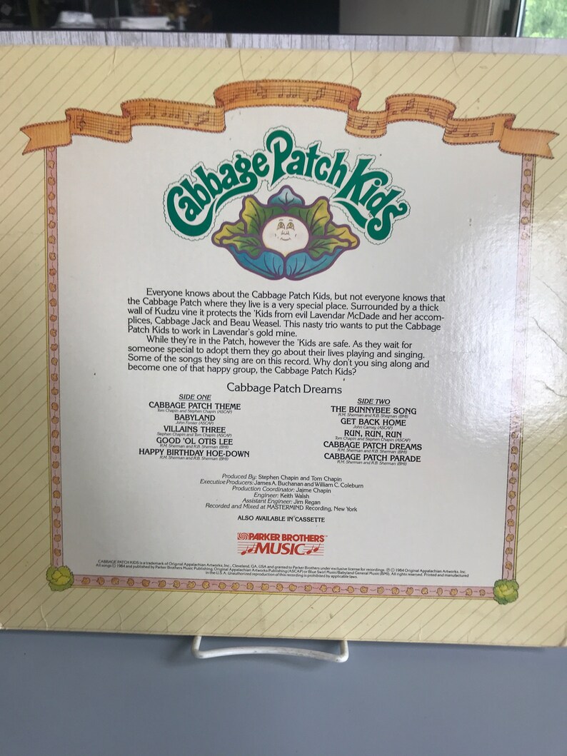 Vintage Cabbage Patch Kids Original Vinyl Album 1984 - Etsy
