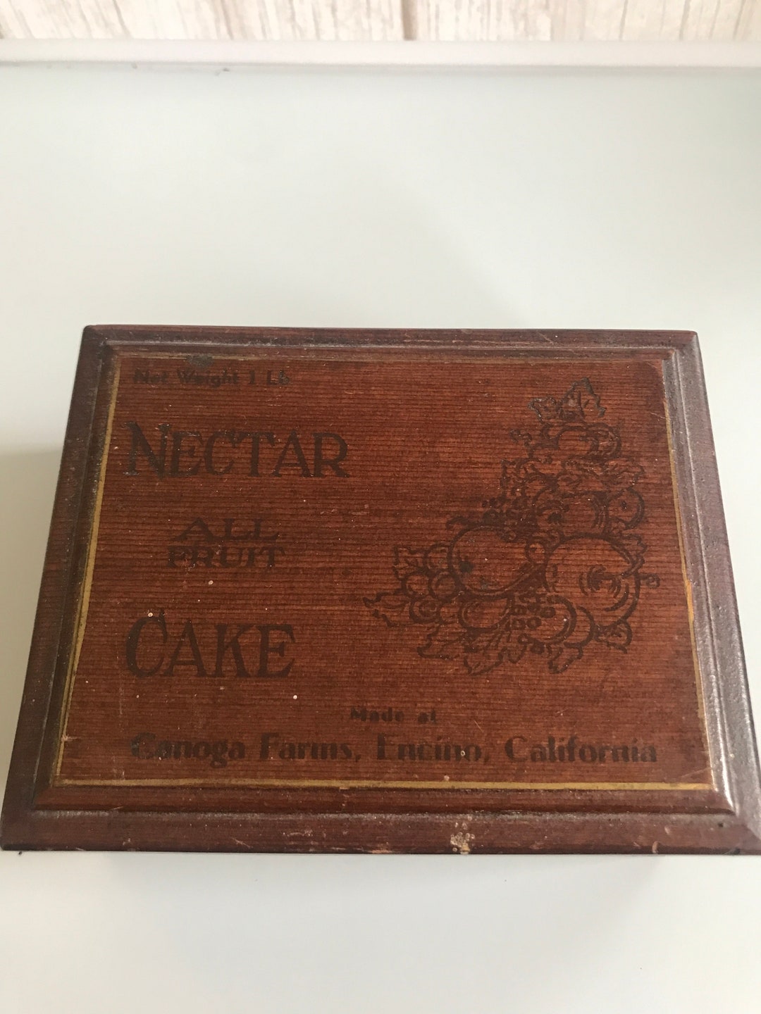 Vintage Wood Box Canoga Farms - Etsy