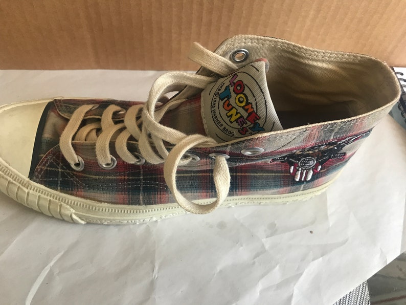 Keds Looney Tunes Sneakers Vintage Women's 7.5 Plaid Tasmanian Devil ...