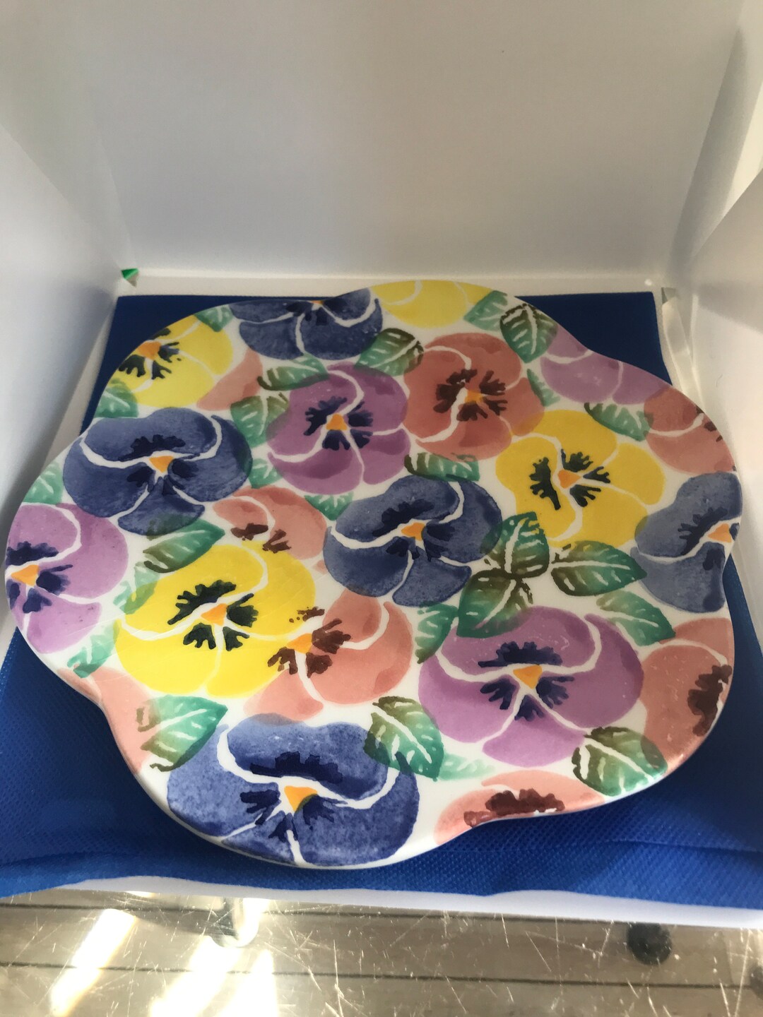Hand Painted Pansy Plate, Made in Italy by Ancora, 8 1/2 In - Etsy