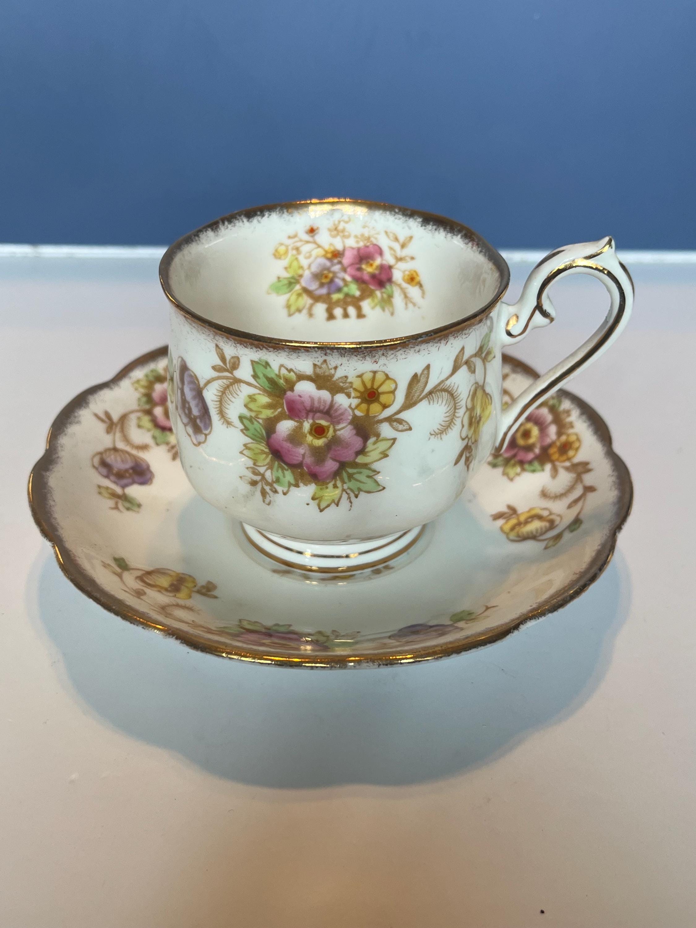 Royal Albert Eversham Tea Cup & Saucer Floral Poppies - Etsy