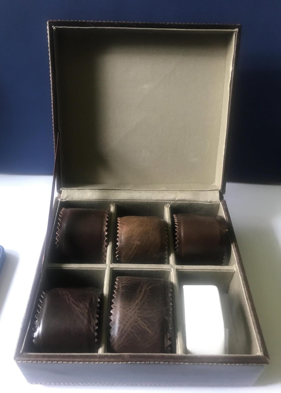 Vintage Fossil Men’s Leather Watch Box - Etsy
