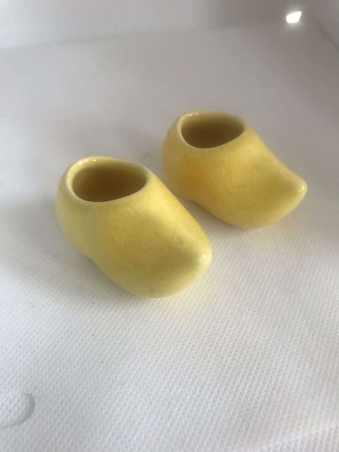 Yellow Ceramic Dutch Clog Shoes - Etsy