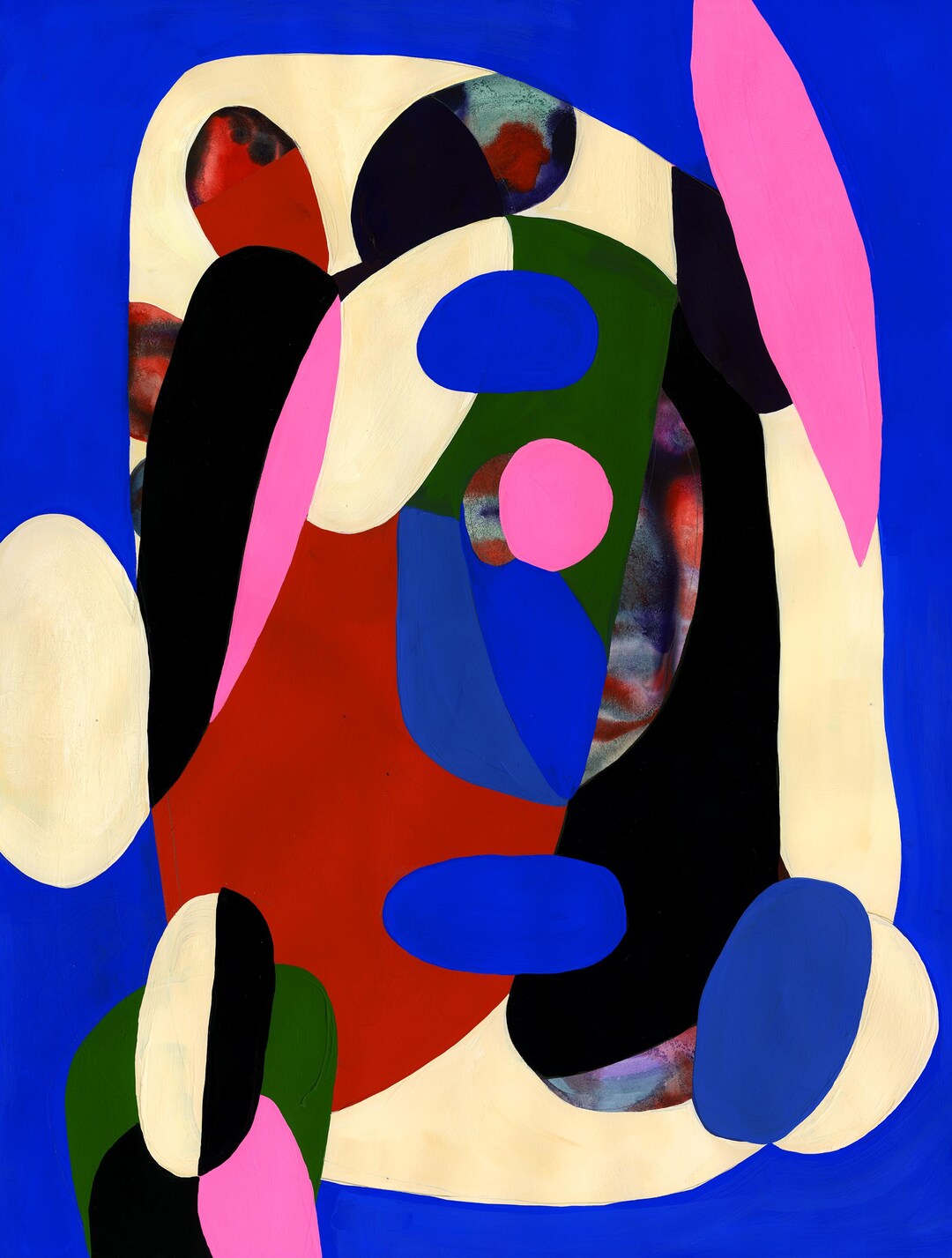 Giclee Print - Blue and Pink Painting - Etsy