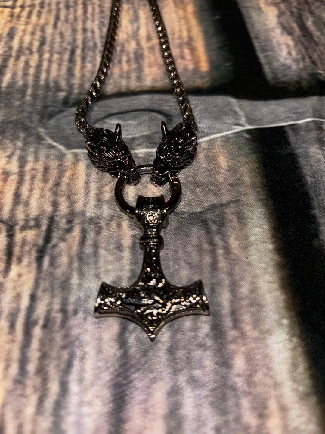 Mjolnir Necklace With Fenrir Chain - Etsy