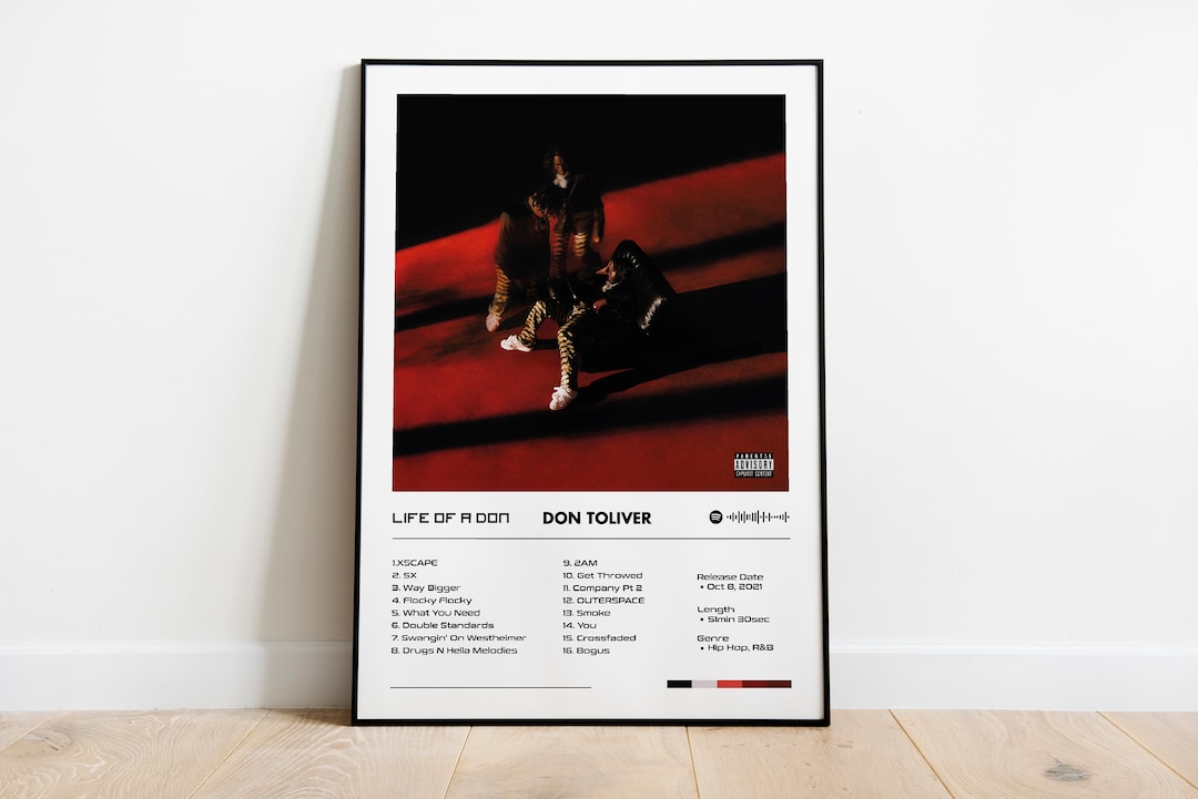 DON TOLIVER Life of a Don Album Poster Minimalistic Don Toliver - Etsy