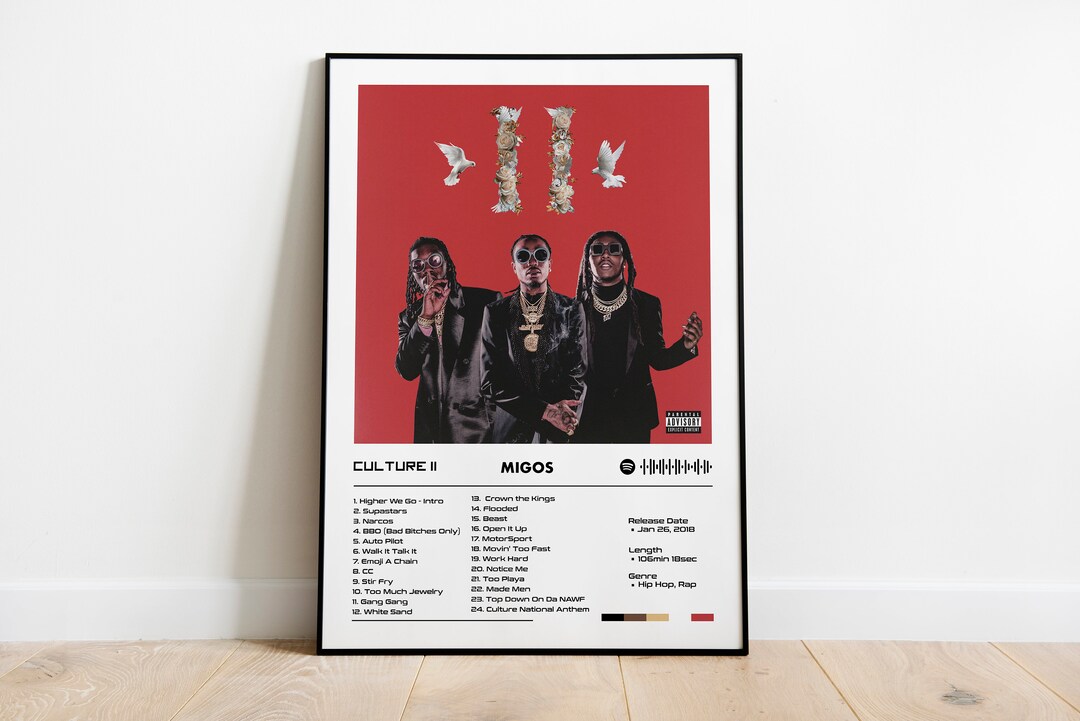 MIGOS Culture 2 Album Poster Minimalistic Migos - Etsy