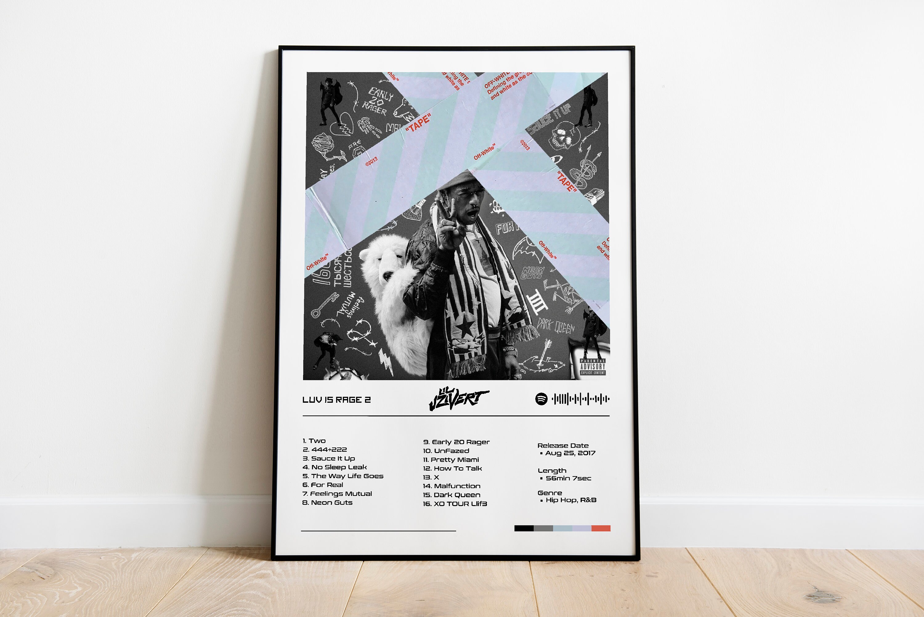 LIL UZI VERT Love is Rage 2 Album Poster Minimalistic Lil Uzi Vert - Etsy