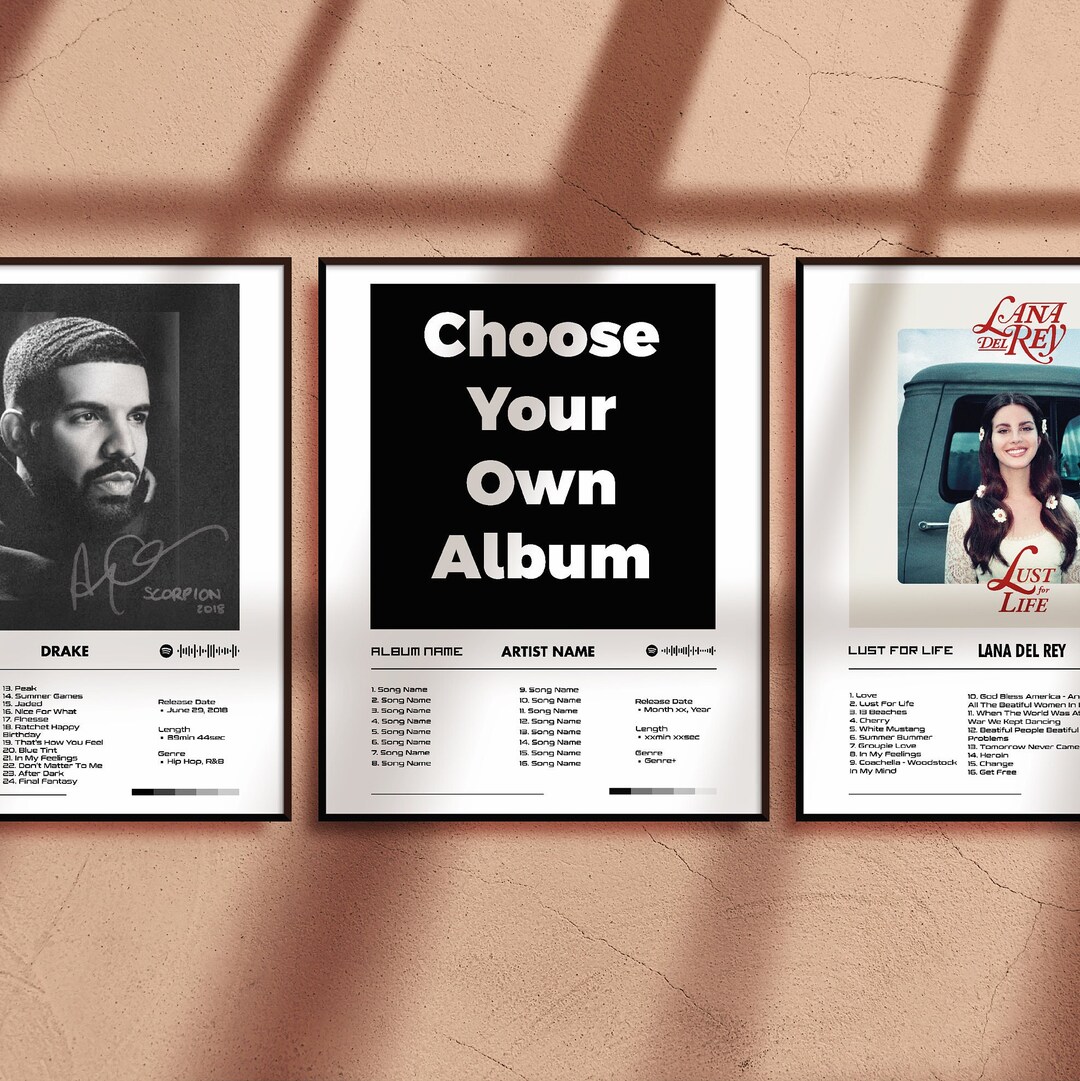 Choose Your Own Album Poster | Custom Album Poster | Album Cover ...