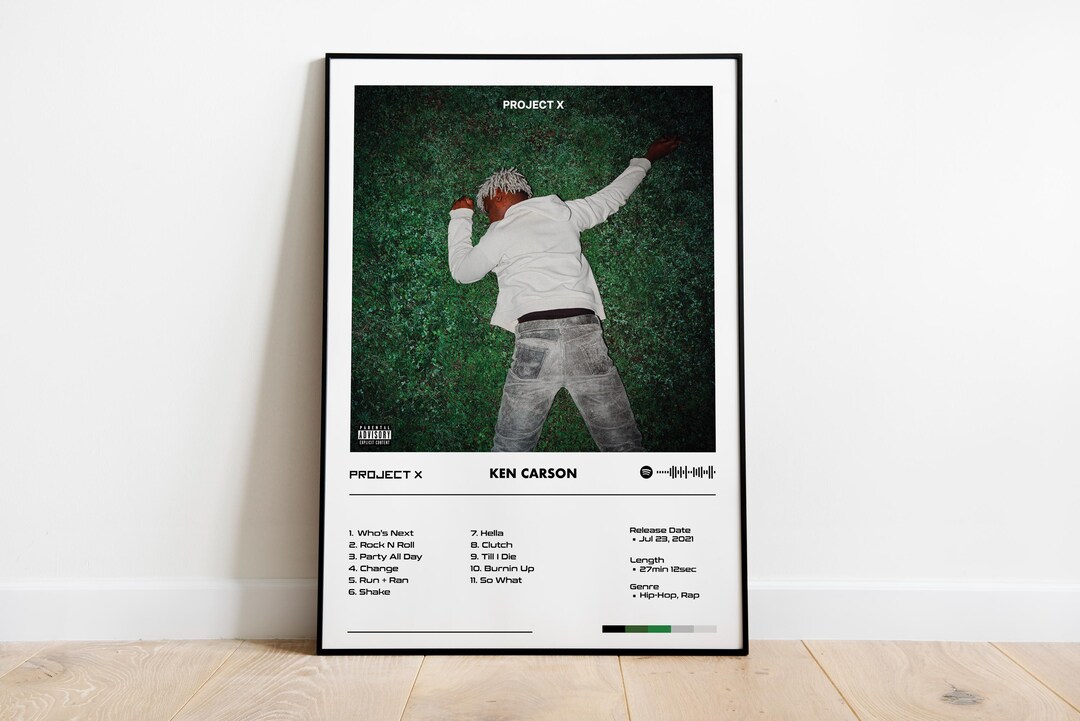 KEN CARSON Project X Album Poster Minimalistic Ken Carson - Etsy