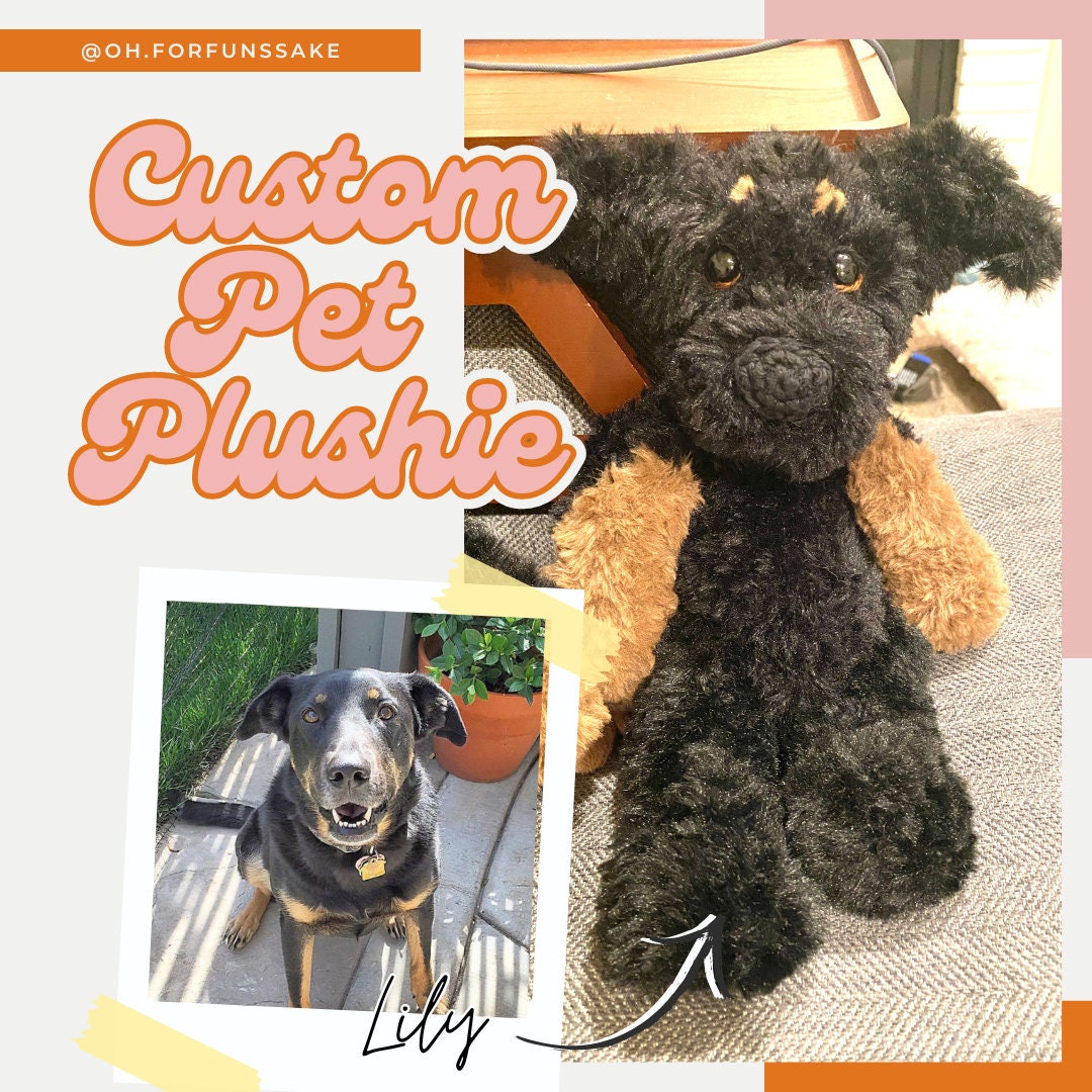 Custom Pet Plushie, Stuffed Animal Dog Cat, Custom Dog Plush ...