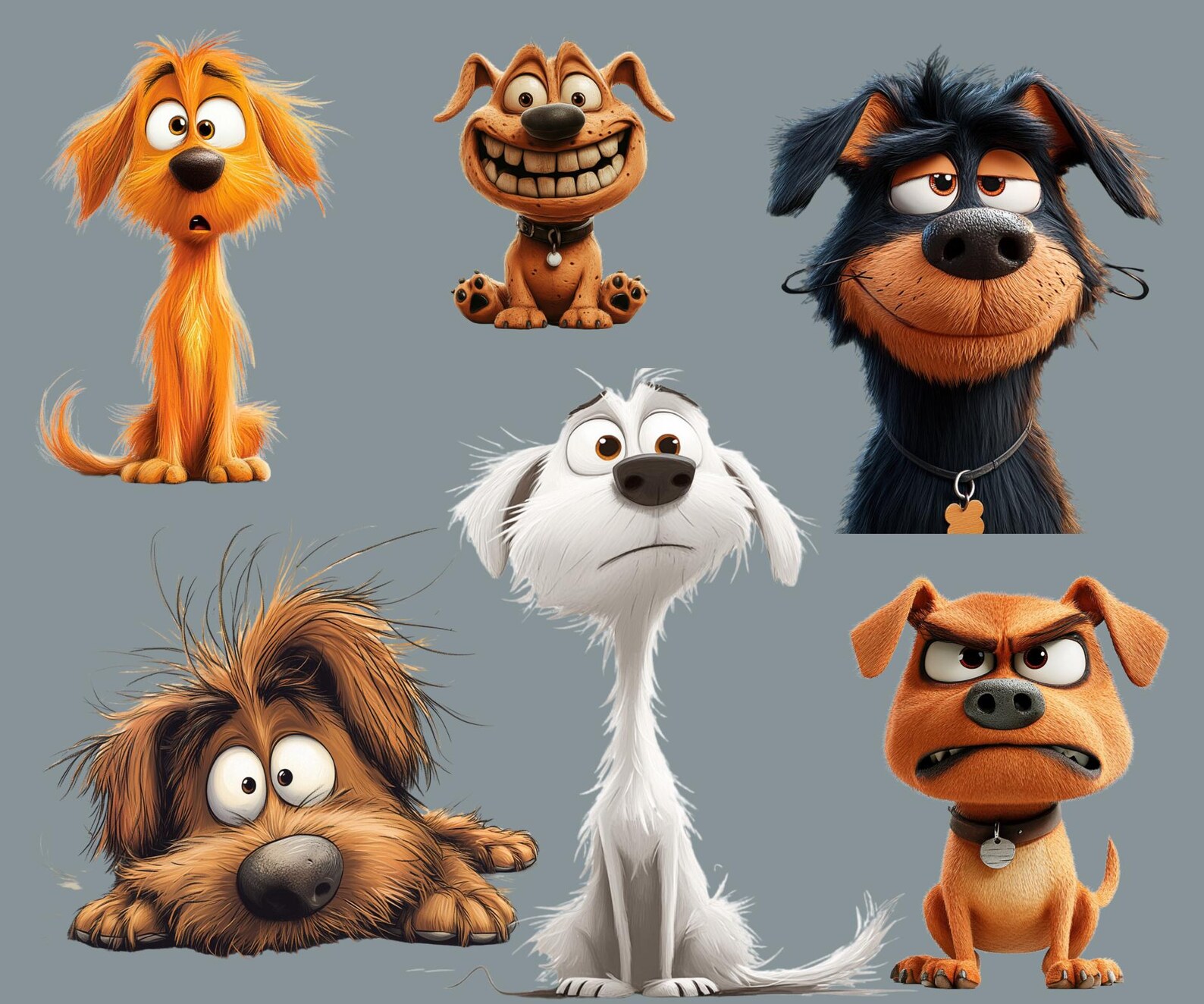 380 Funny Dog Clipart: Quirky Pet Cartoon PNG Stickers (transparent ...