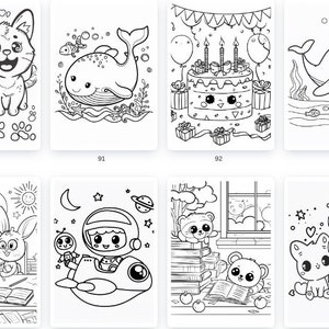 100 Kawaii Coloring Pages | Cute Coloring Pages | Kids Coloring Book ...