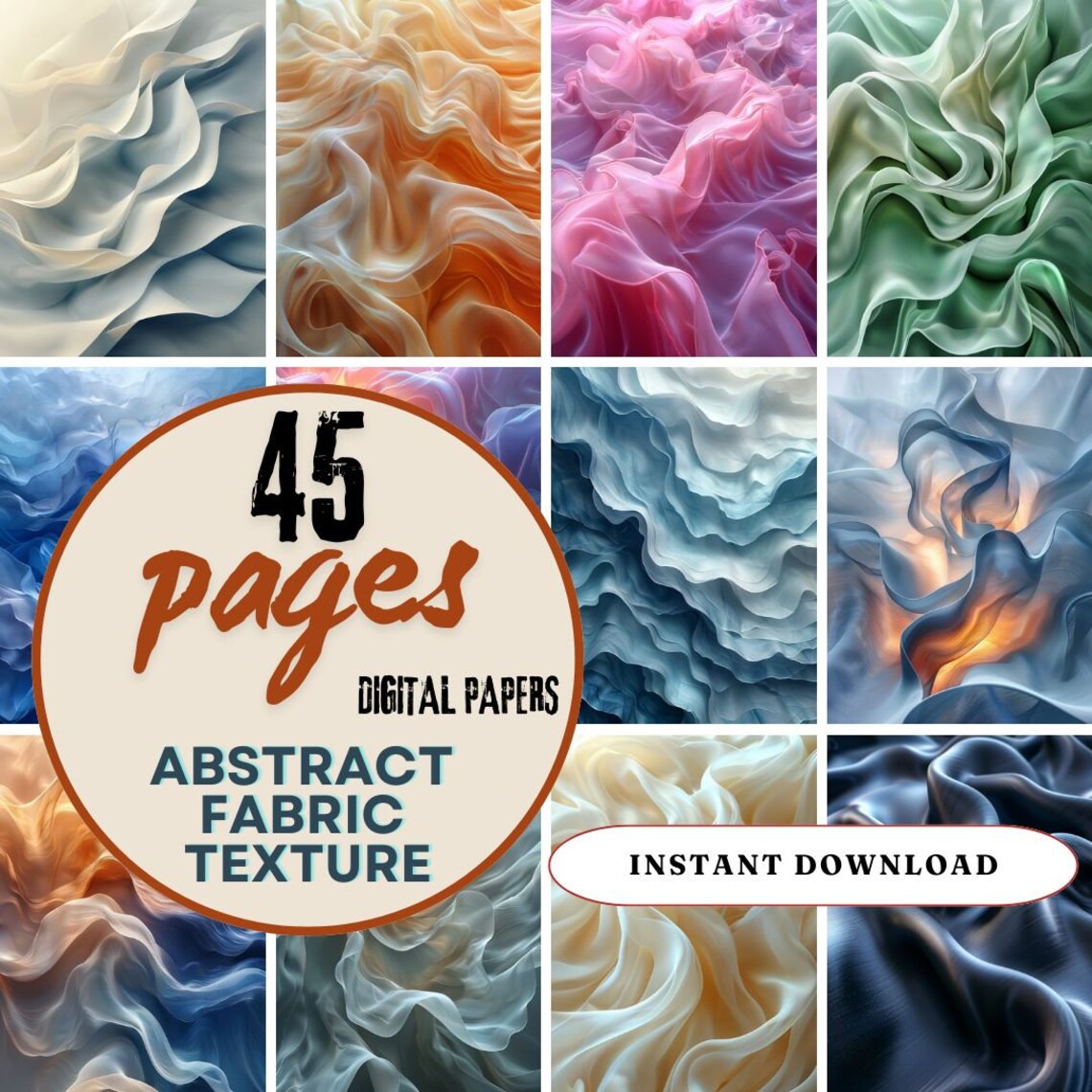 45 Fabric Texture Pattern Digital Pages Textures Printable Digital ...