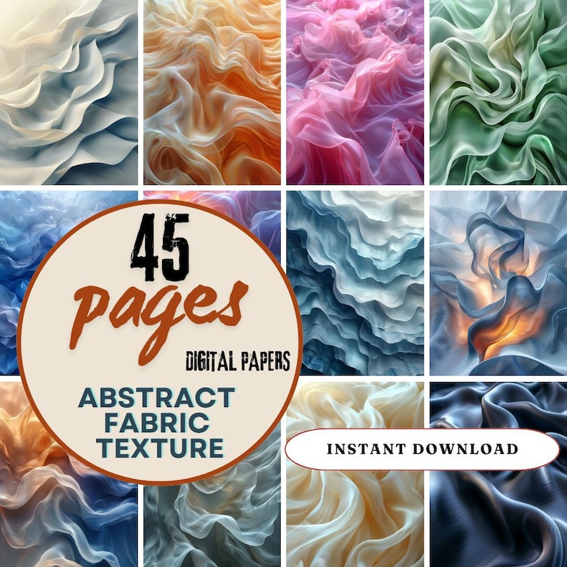 45 Fabric Texture Pattern Digital Pages Textures Printable Digital ...