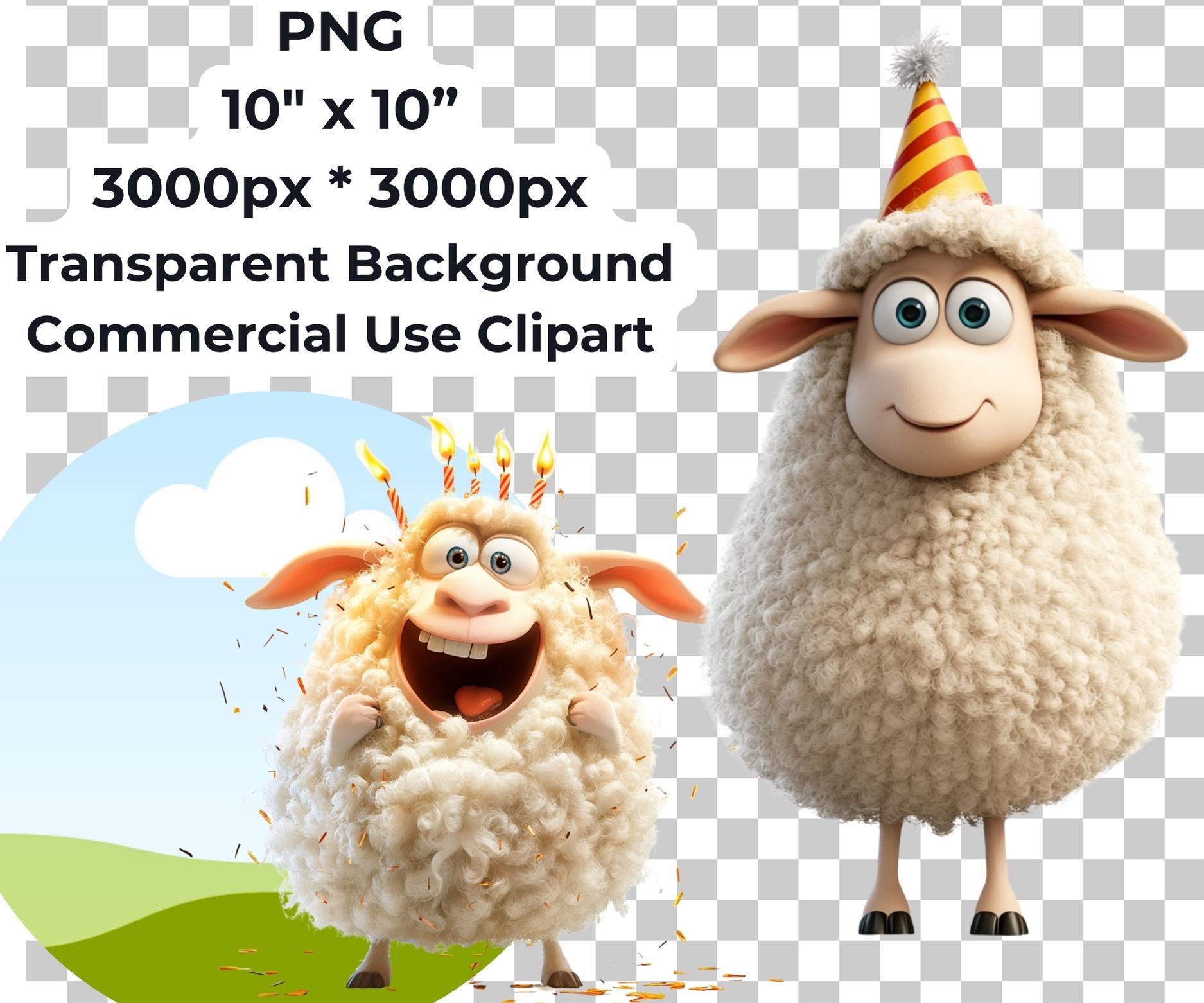 150+ Quirky Sheep Clipart Bundle: Funny Sheep Cartoon PNG Stickers ...