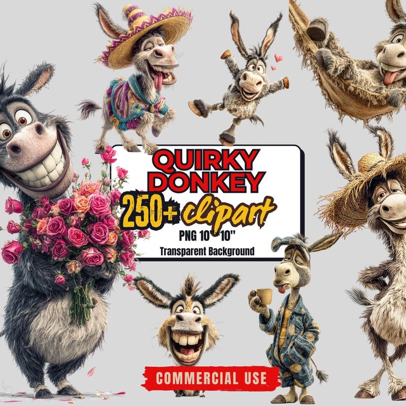 Donkey Stickers Funny - Etsy