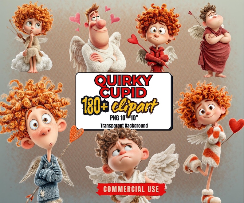180+ Funny Cupid Clipart Bundle PNG: Valentine Cupid Graphics - Cupid ...