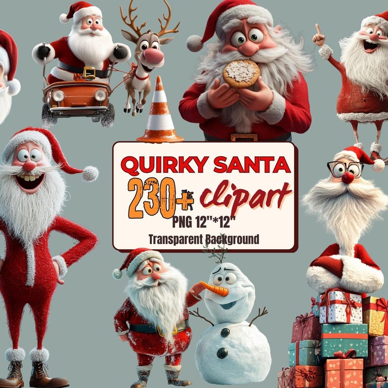 Quirky Santa With List - Etsy