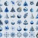 230+ Blue Christmas Clipart Bundle: Whimsical Holiday PNG Graphics ...