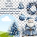 230+ Blue Christmas Clipart Bundle: Whimsical Holiday PNG Graphics ...