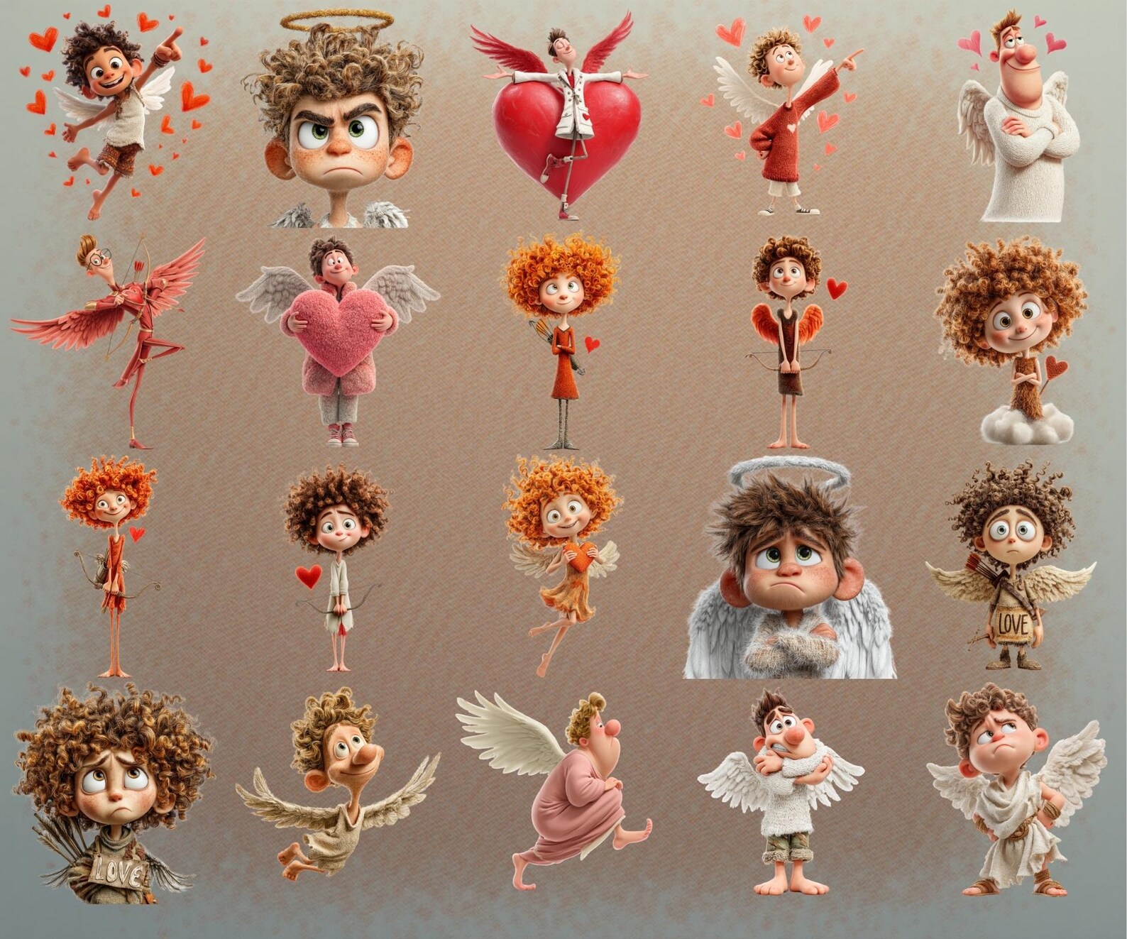 180+ Funny Cupid Clipart Bundle PNG: Valentine Cupid Graphics - Cupid ...