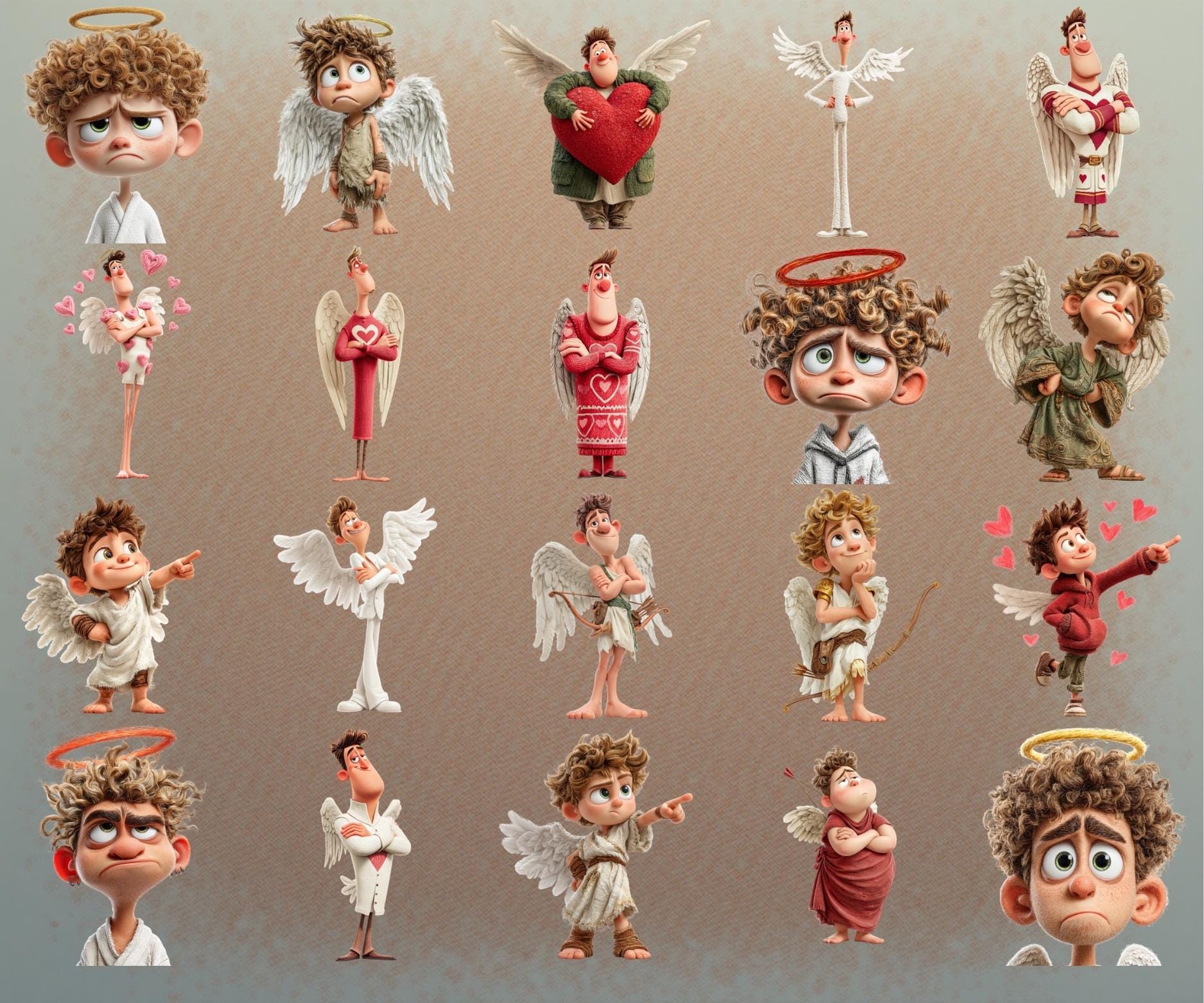 180+ Funny Cupid Clipart Bundle PNG: Valentine Cupid Graphics - Cupid ...