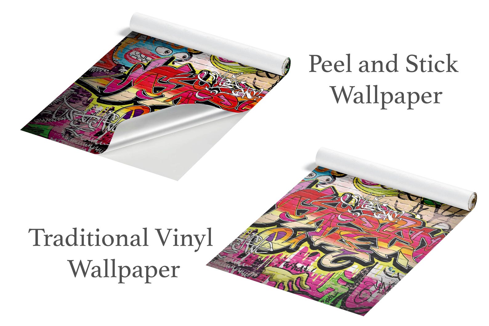 Graffiti Mural Wallpaper Urban Street Art Wallpaper Street Style Wall ...