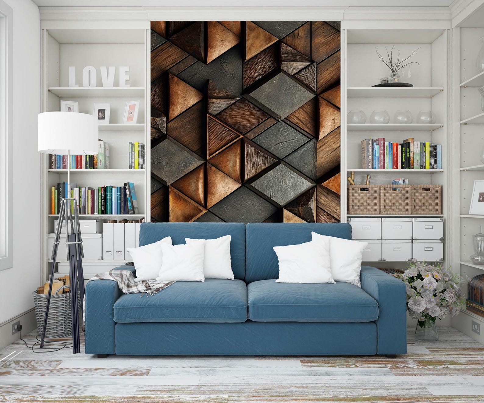 Wood Pattern Wall Mural Geometric Wall Murals Abstract Wall Murals for ...