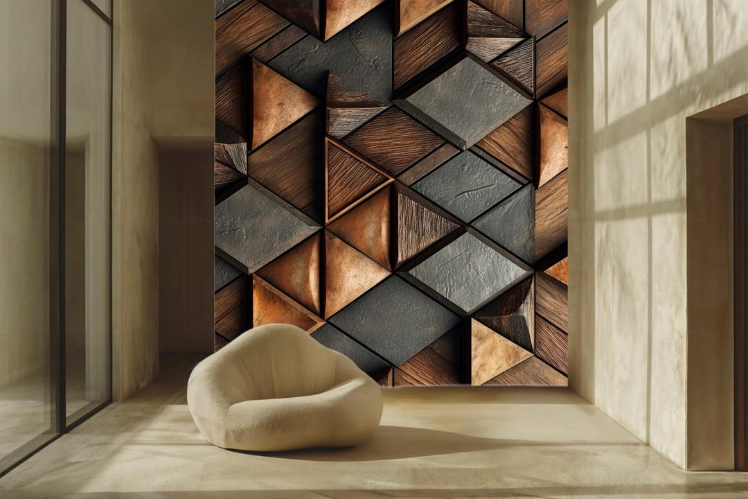 Wood Pattern Wall Mural Geometric Wall Murals Abstract Wall Murals for ...