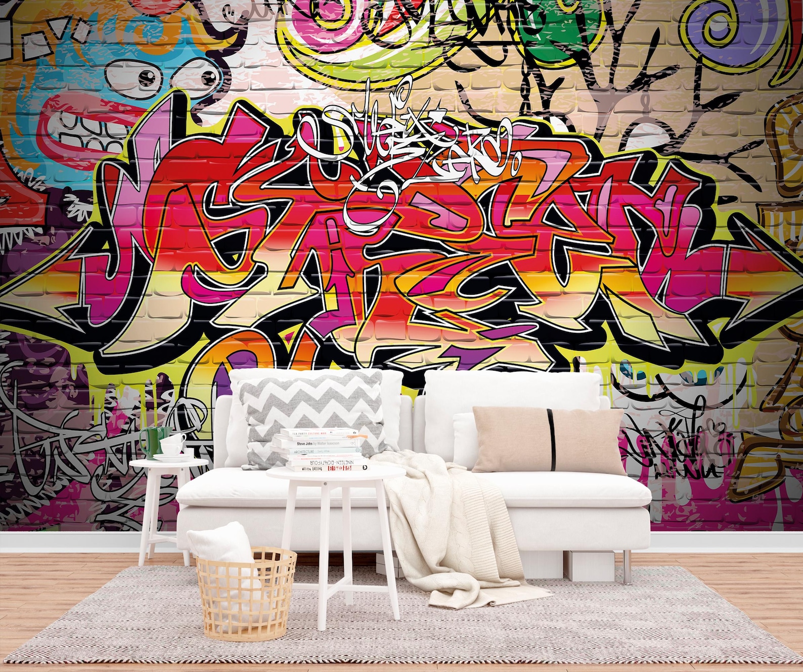Graffiti Mural Wallpaper Urban Street Art Wallpaper Street Style Wall ...