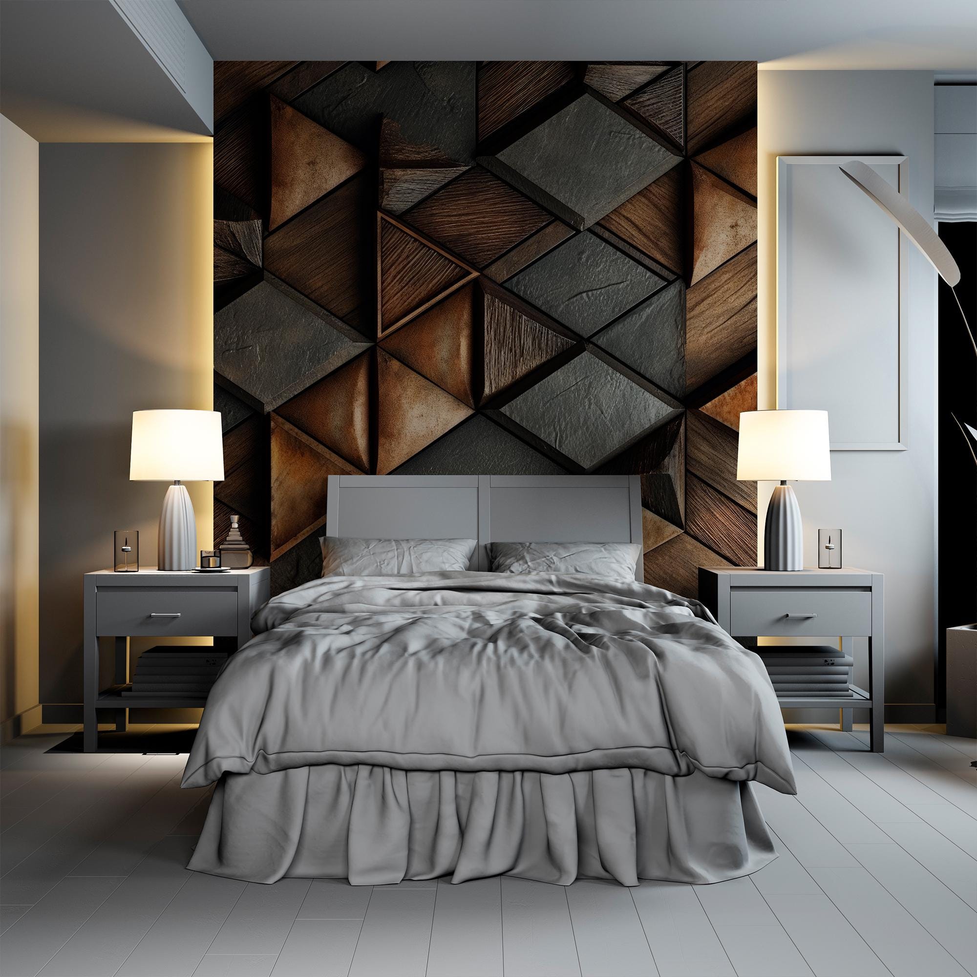 Wood Pattern Wall Mural Geometric Wall Murals Abstract Wall Murals for ...