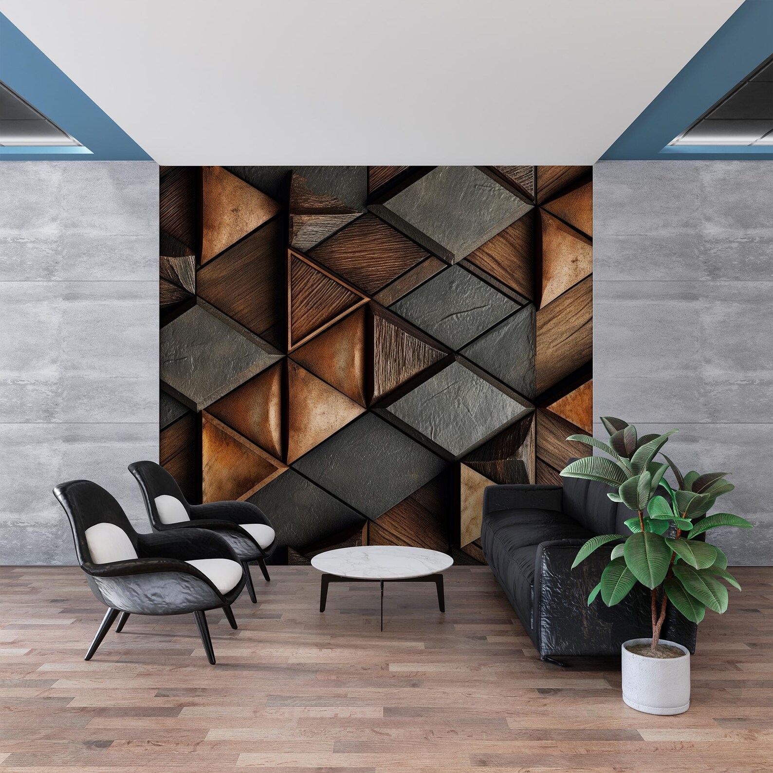 Wood Pattern Wall Mural Geometric Wall Murals Abstract Wall Murals for ...
