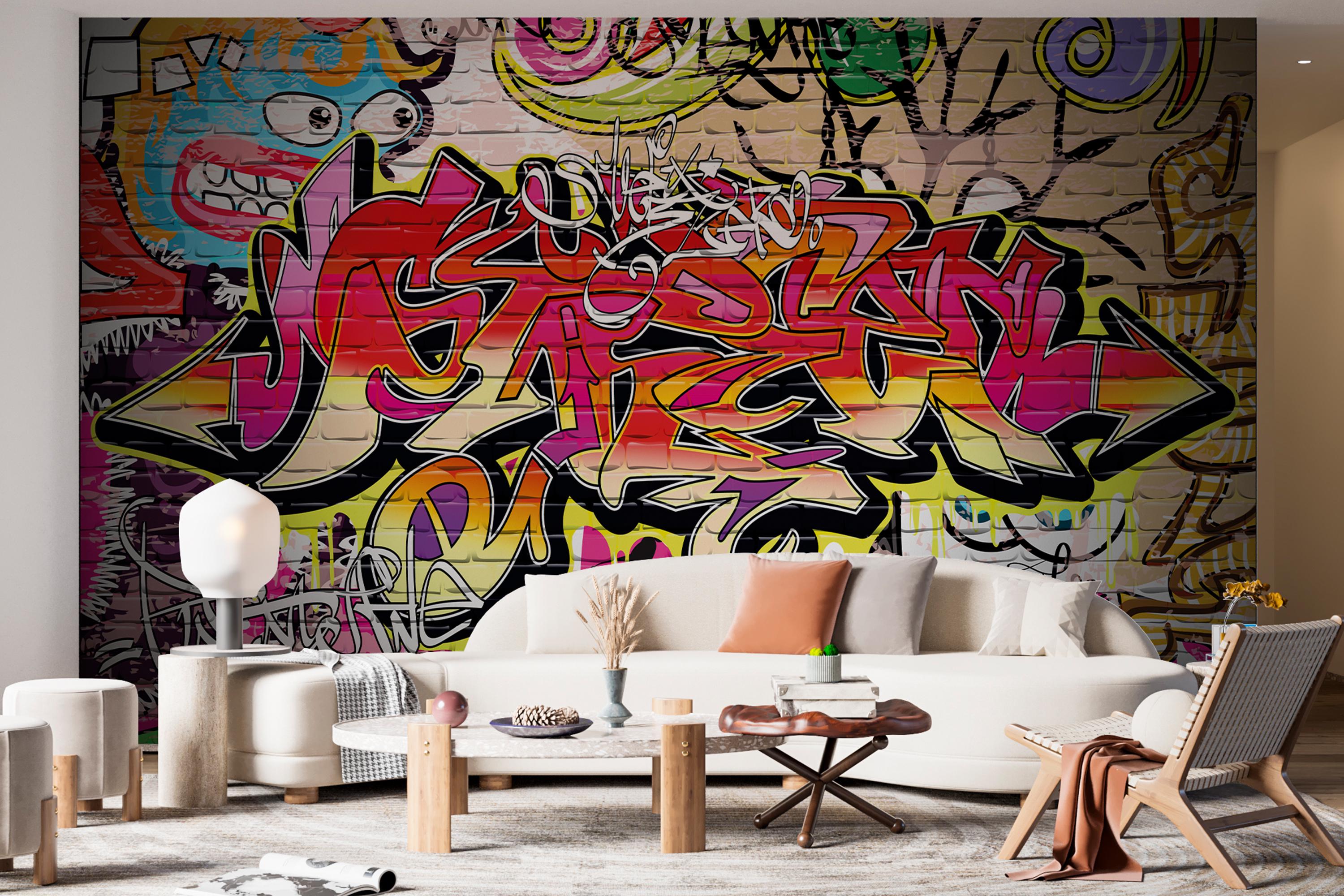 Graffiti Mural Wallpaper Urban Street Art Wallpaper Street Style Wall ...