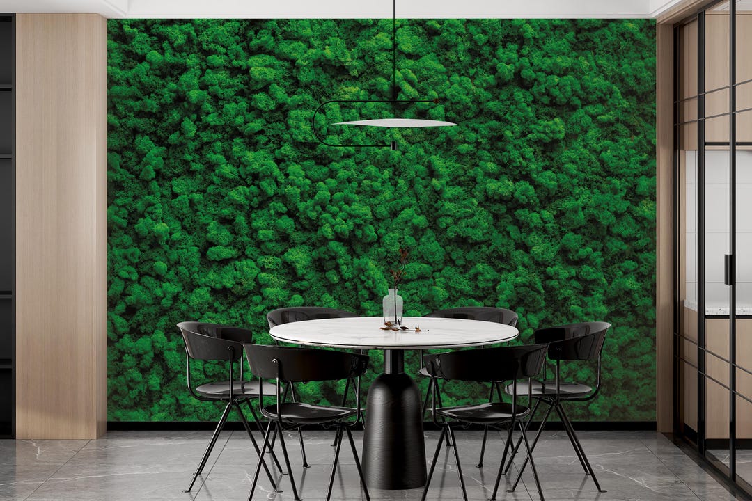 Green Moss Wallpaper 3D Moss Textured Wall Murals for Home Lush Green ...