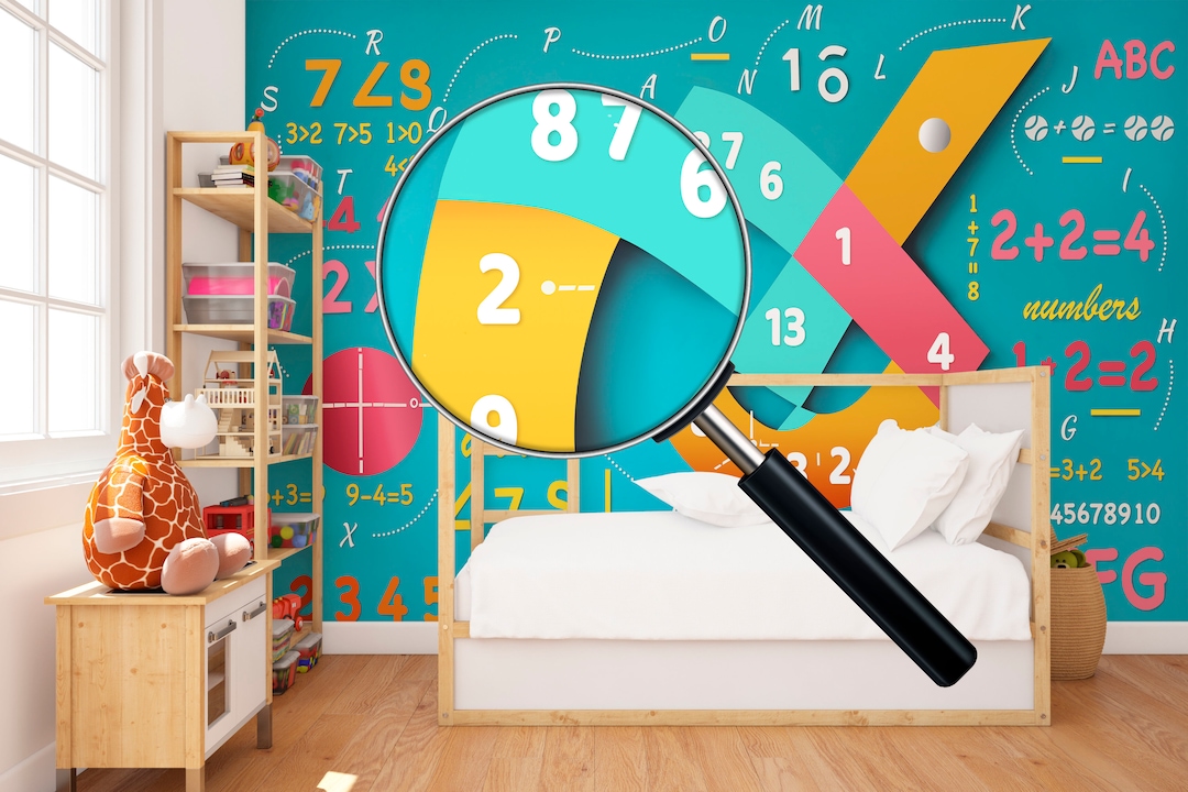 Learning Wallpaper Math Wallpaper for Nursery Decor Peel and Stick ...
